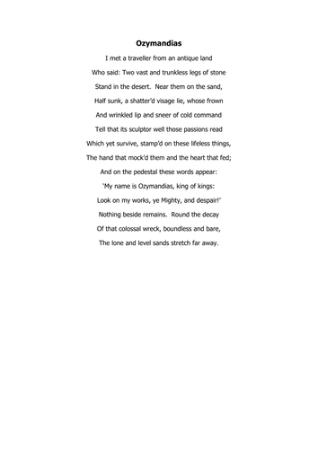 Power and Conflict: Annotated poems and full lessons | Teaching Resources