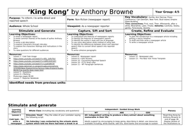 Newspaper (3 weeks) unit of Work based on King Kong by Anthony Browne ...