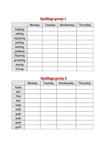 Year 3/4 maths and English/ spelling homework | Teaching Resources