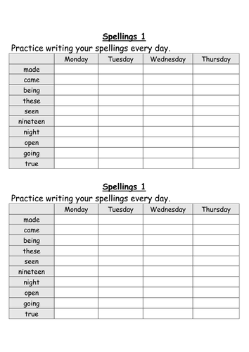 Year 3/4 maths and English/ spelling homework | Teaching Resources