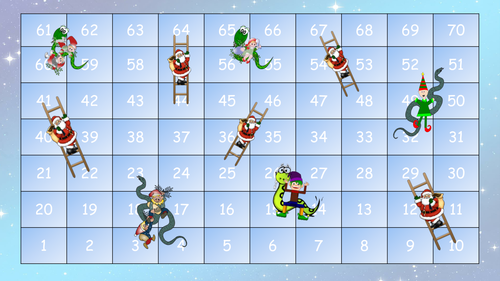 Elves and Santas - Christmas Snakes and Ladders | Teaching Resources
