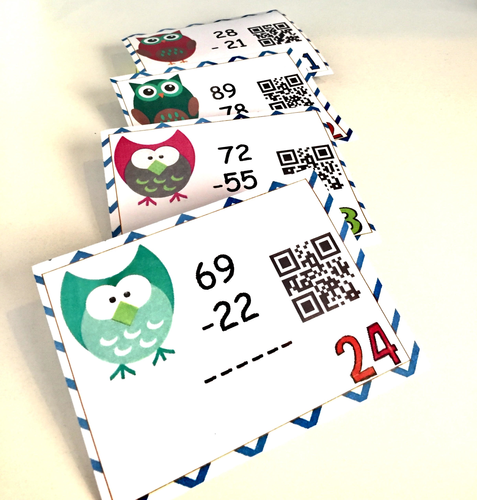 Addition and Subtraction Task Cards : QR CODE Activity | Teaching Resources