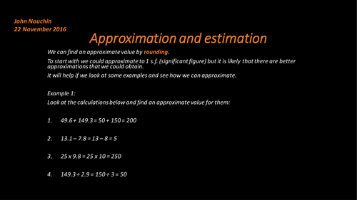 Approximation-and-estimation | Teaching Resources
