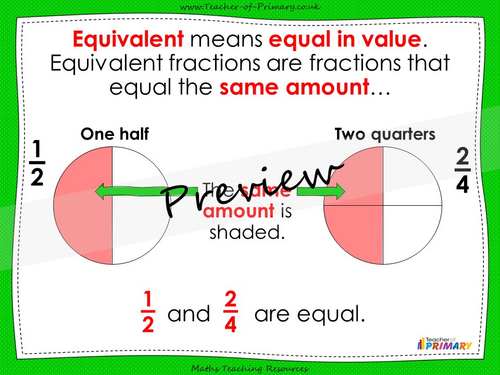 Equivalent Fractions - Year 2 | Teaching Resources