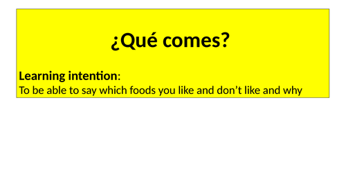 Spanish la comida / food: giving opinions with gustar and soler ...