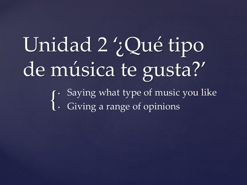 Viva 2 - Module 2 - Unit 2 ¿Qué tipo de música te gusta? | Teaching ...