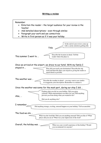 Large KS3 travel writing SOW with all resources and documents ...