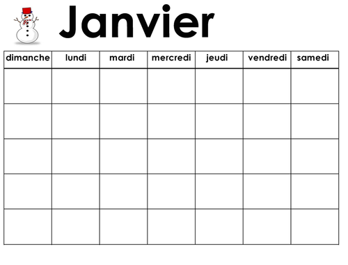 French Language Calendar - Days and Months | Teaching Resources