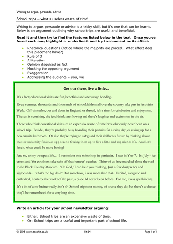 Week 3: KS3 KS4 Approaches to writing Persuade Newspapers | Teaching ...