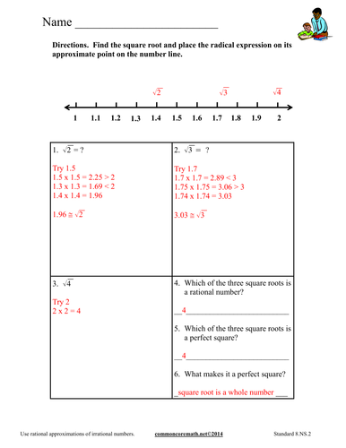 Rational Approximation of Irrational Numbers - 8.NS.2 | Teaching Resources