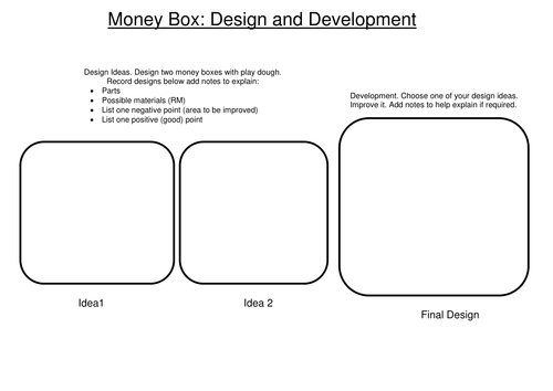 COVER/ INTERVIEW LESSON -Money box design | Teaching Resources