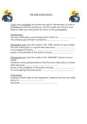 China One Child Policy | Teaching Resources