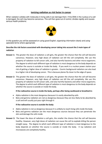 B7.5 - Alcohol and other carcinogens | Teaching Resources