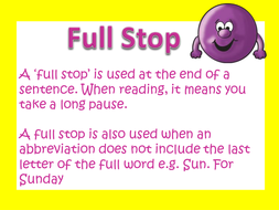 Using the full stop lesson | Teaching Resources