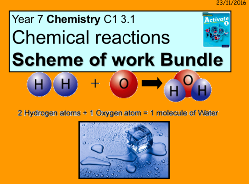 Year 7 Activate 1 Chemistry C1.3 Chemical Reactions Scheme of work ...