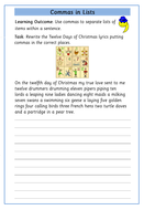 Commas In Lists | Teaching Resources