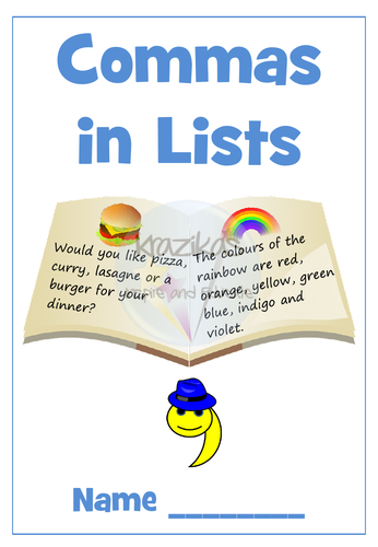Commas In Lists | Teaching Resources