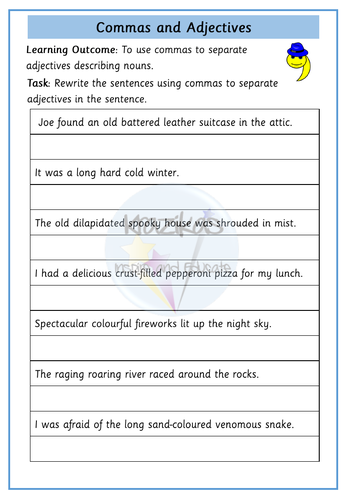 Commas In Lists | Teaching Resources