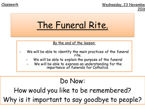 The Funeral Rite - Practices Unit | Teaching Resources