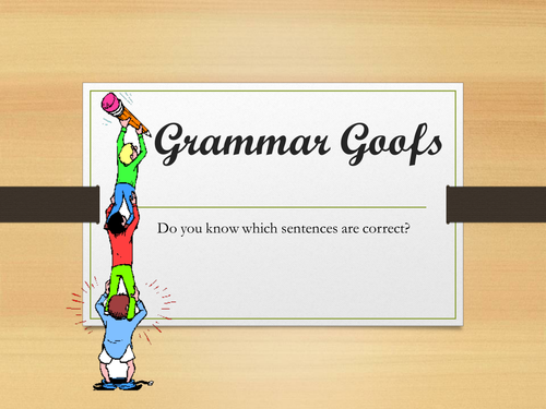 Grammar Goofs English Starter Interactive PowerPoint Presentation ...