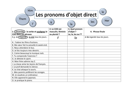 Direct Object Pronouns | Teaching Resources