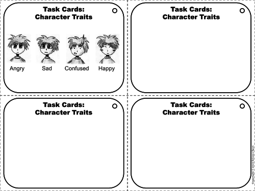 Character Traits Task Cards | Teaching Resources