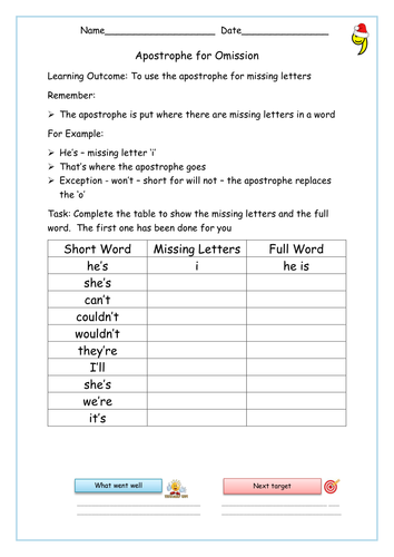 Apostrophe for Omission / Contraction - Christmas Themed | Teaching ...