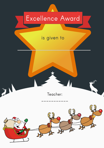 Christmas end of term Certificates | Teaching Resources