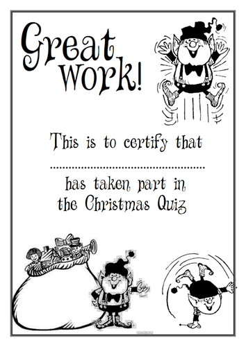 Christmas end of term Certificates | Teaching Resources