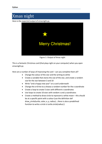 A very Python Christmas | Teaching Resources