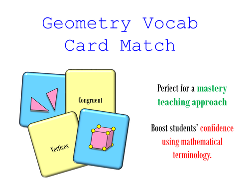 Geometry Vocab Matching Activity | Teaching Resources