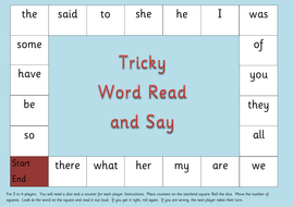 Tricky Words Read and Say board game | Teaching Resources