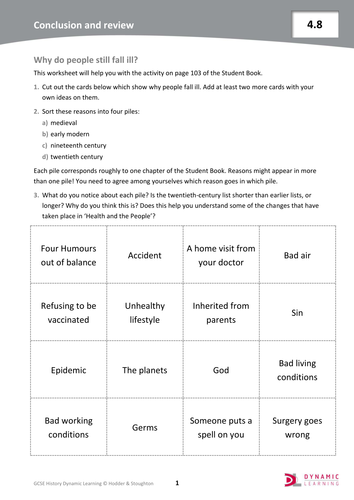 AQA - Health and the People - New GCSE | Teaching Resources