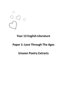 Unseen Poetry Comparison Anthology | Teaching Resources