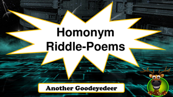 Homonym Riddle-Poems | Teaching Resources