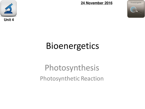 NEW AQA Biology - 4.4 Bioenergetics Complete Unit | Teaching Resources