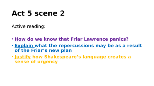 Romeo and Juliet act 5 GCSE 9-1 | Teaching Resources