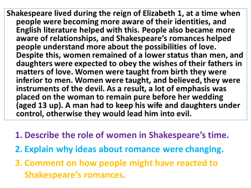 Romeo and Juliet context lessons and Prologue exploration | Teaching ...