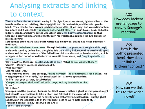 NEW GCSE 9-1 AQA A CHRISTMAS CAROL BUNDLE EXTRACTS - SCAFFOLDED AO1 AO2 ...