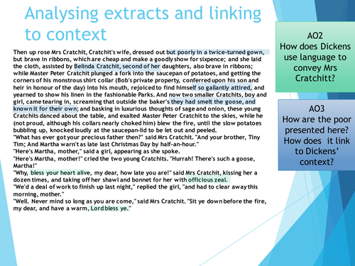 NEW GCSE 9-1 AQA A CHRISTMAS CAROL BUNDLE EXTRACTS - SCAFFOLDED AO1 AO2 ...