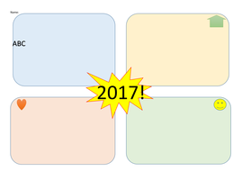 New Year resource, ideal for form time. Self review of 2016 and goal ...