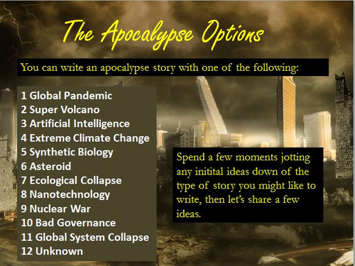 The Ultimate Apocalypse Creative Writing Lesson(s) | Teaching Resources