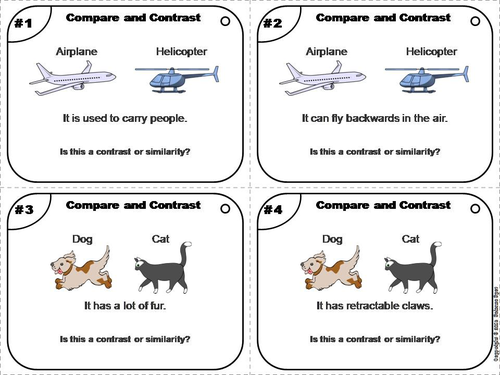 Compare and Contrast Task Cards | Teaching Resources Compare and Contrast Task Cards | Teaching Resources