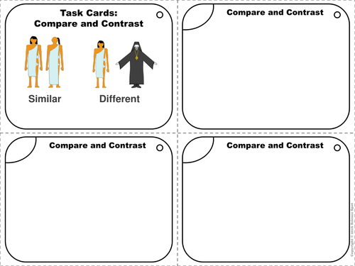 Compare and Contrast Task Cards | Teaching Resources Compare and Contrast Task Cards | Teaching Resources