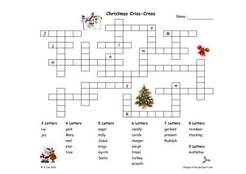 Christmas Literacy : Word work & Criss-cross | Teaching Resources