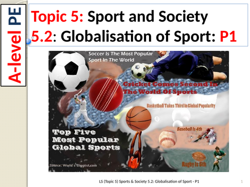 A-level Edexcel Spec 2016: Topic 5 Sport & Society Full Lessons ...