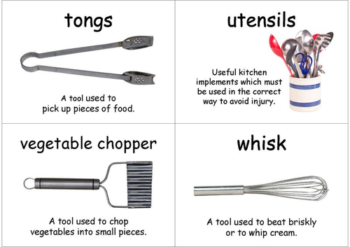 Food Wordwall 04 - Equipment - Utensils | Teaching Resources