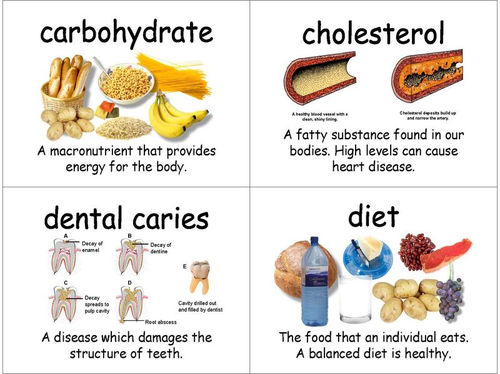 Food Wordwall 07 - Nutrition & Health 1 (A-L) | Teaching Resources