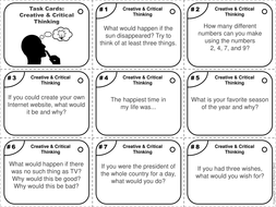 Creative and Critical Thinking Task Cards | Teaching Resources