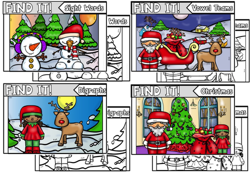 Tiny Spelling Word Christmas Hunt | Teaching Resources